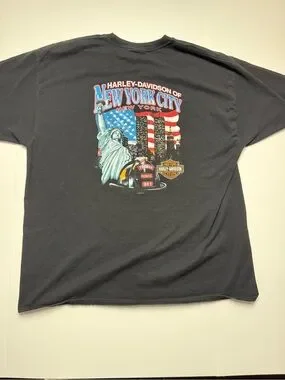 Harley-Davidson | Shirts | Vintage Harley Davidson Nyc Statue Of ...